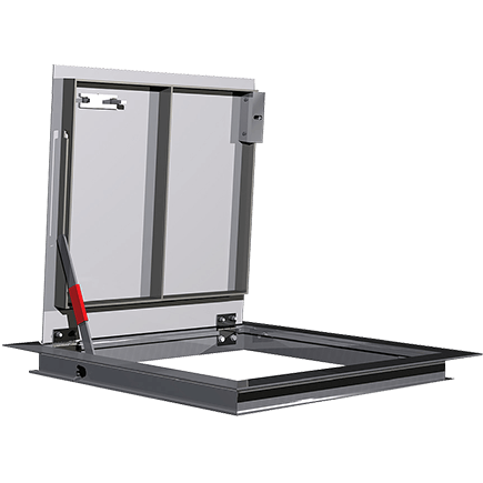 Flush Aluminum Diamond Plate Floor Hatch / Door | WB APS 8100