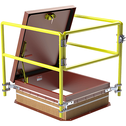 FRP Roof Hatch Guard Railing System | WB Bil-Guard® by Bilco