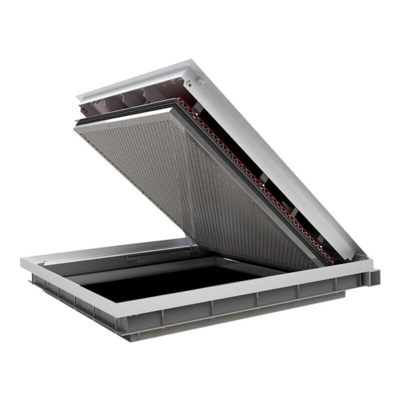 80 x 80 Oversized Flush Fire-Rated Aluminum Diamond Plate Floor Hatch ...